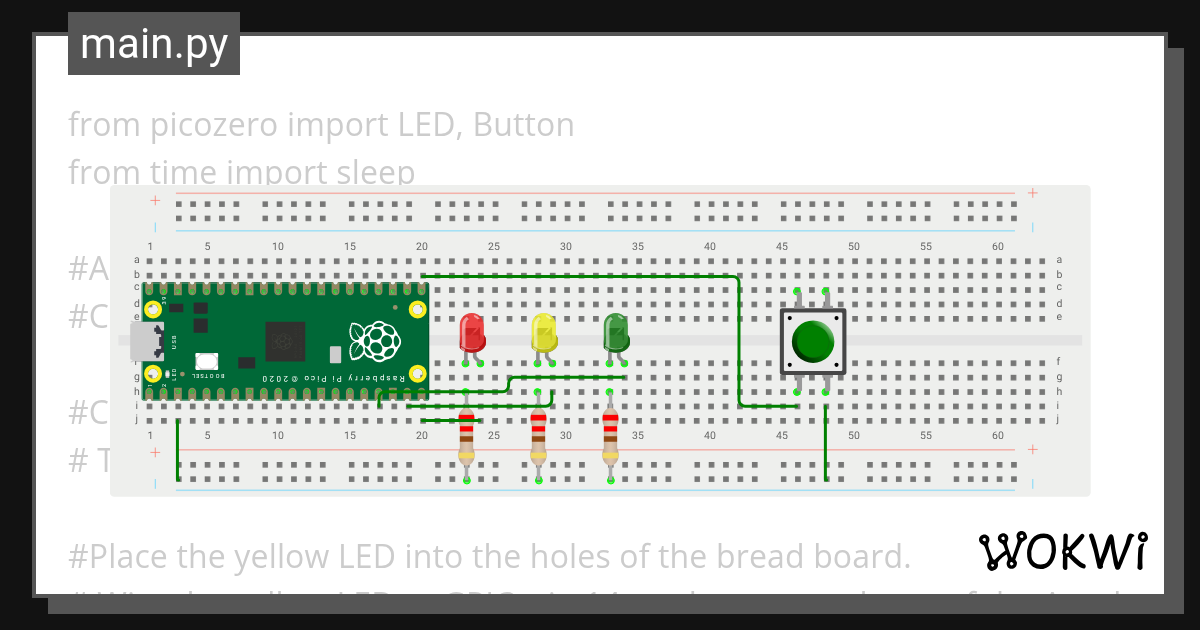Traffic Light Sim Copy - Wokwi ESP32, STM32, Arduino Simulator