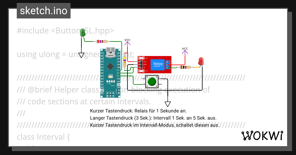 Switch-Relais Ver-2 - Wokwi ESP32, STM32, Arduino Simulator