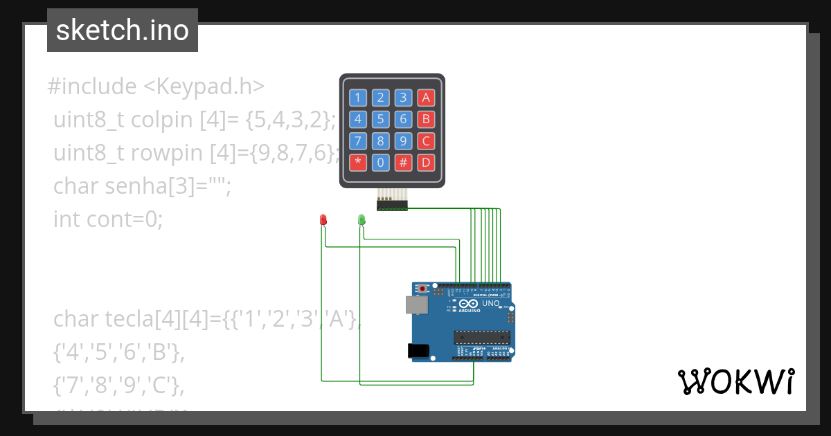Keypad - Wokwi ESP32, STM32, Arduino Simulator