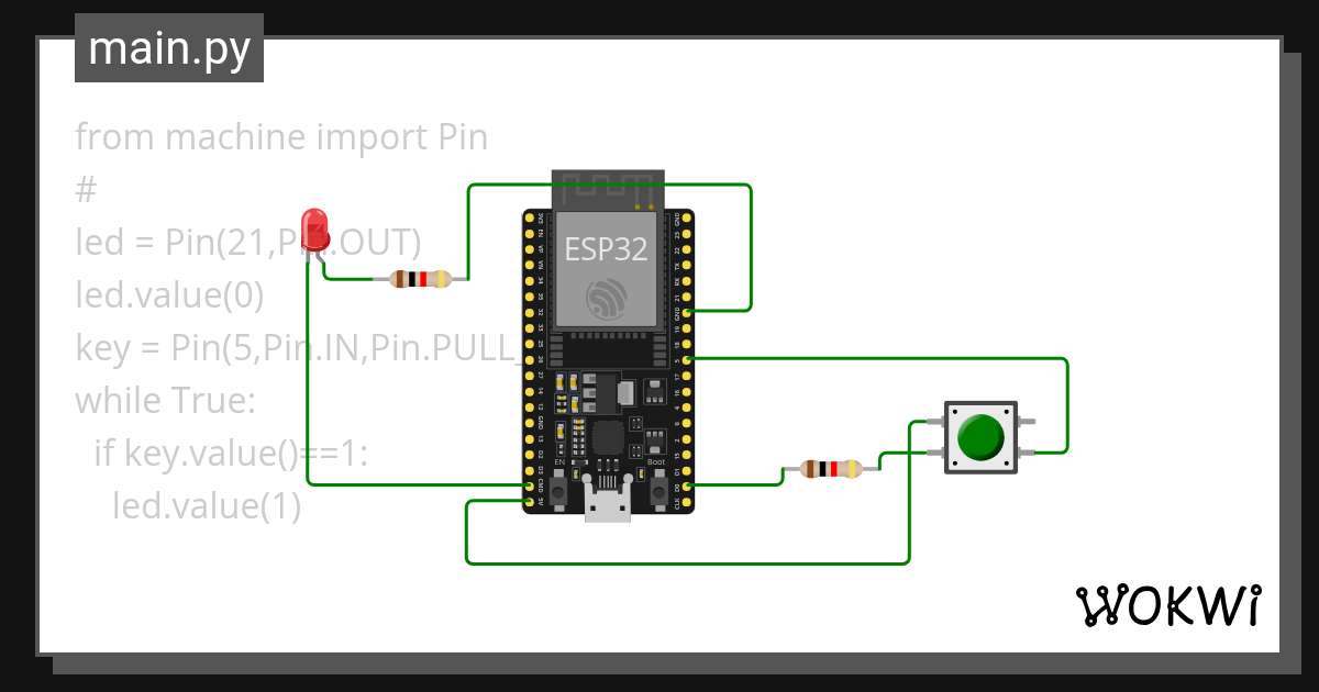 下拉电阻 Wokwi Esp32 Stm32 Arduino Simulator 1966