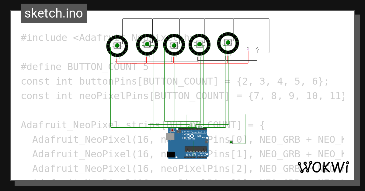 Arduino Reaction Lights Wokwi Esp32 Stm32 Arduino Simulator