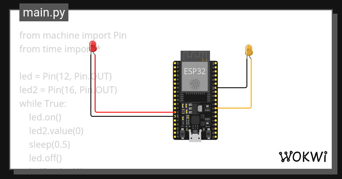 Lesson1 Wokwi Esp32 Stm32 Arduino Simulator 