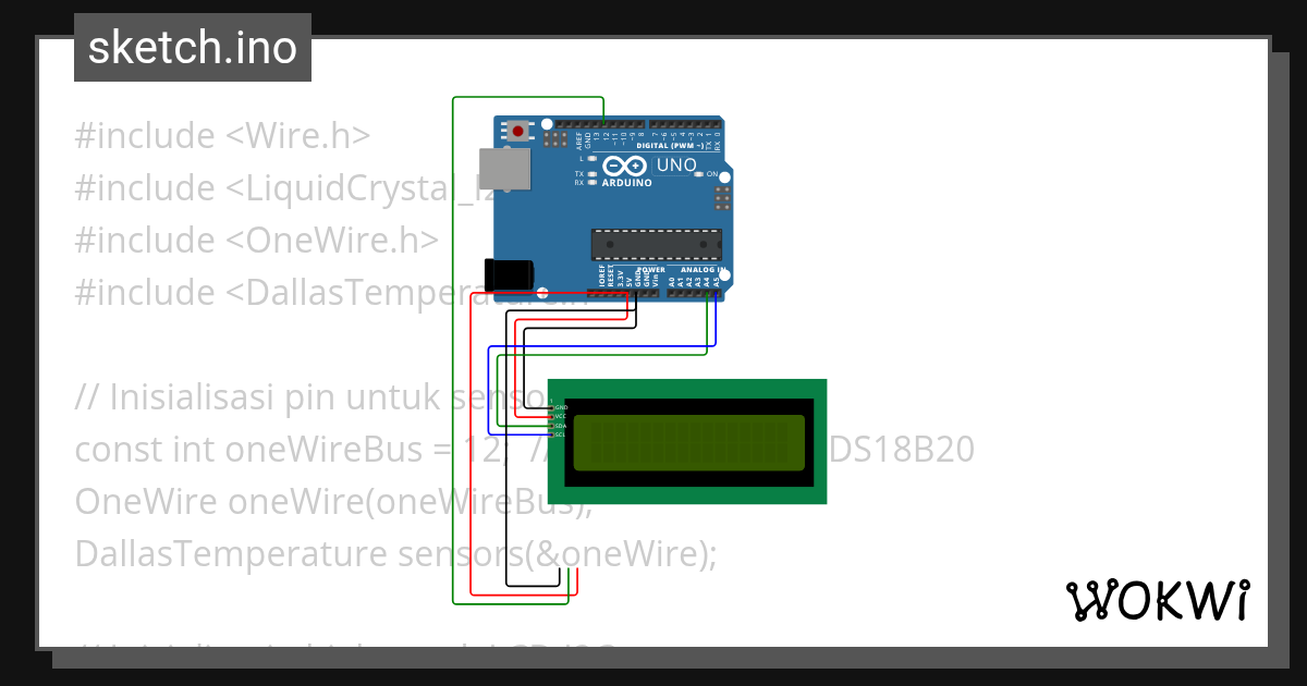Sensor suhu dan lcd - Wokwi ESP32, STM32, Arduino Simulator Sensor suhu dan lcd - Wokwi ESP32, STM32, Arduino Simulator