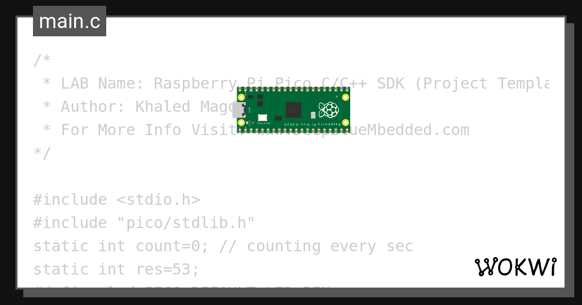 Raspberry Pi Pico Wokwi Esp32 Stm32 Arduino Simulator