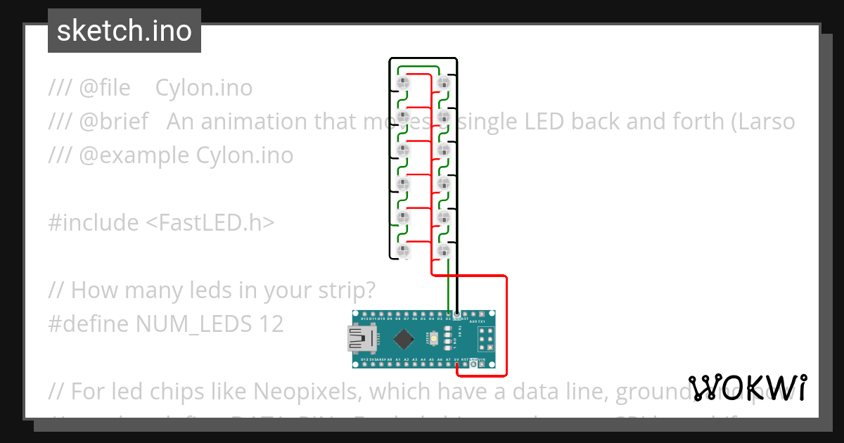 NeoPixel - LedFAST Colour03 - Wokwi ESP32, STM32, Arduino Simulator