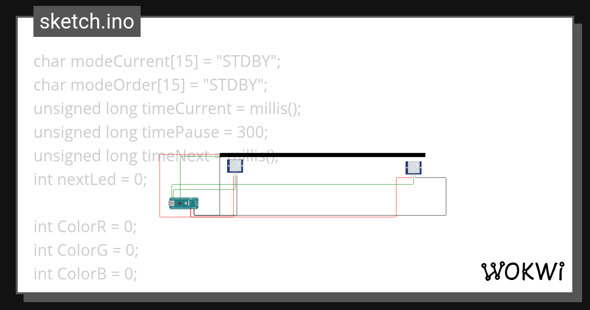 Escalier PIR - Interrupts .ino - Wokwi ESP32, STM32, Arduino Simulator