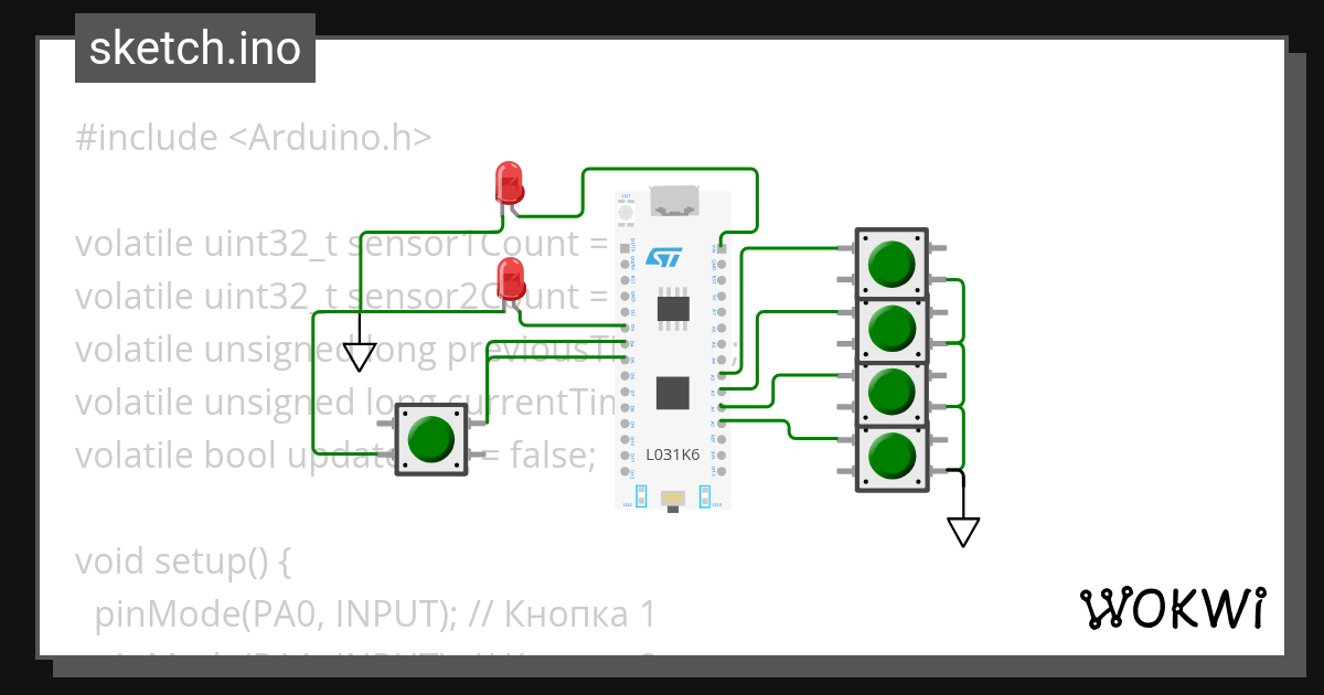 Stmledkey Wokwi Esp32 Stm32 Arduino Simulator