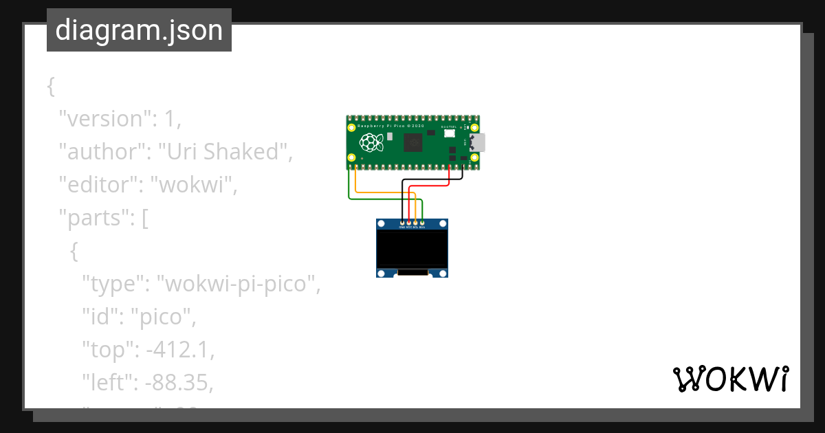 Pico SDK Oled Min 2 - Wokwi ESP32, STM32, Arduino Simulator