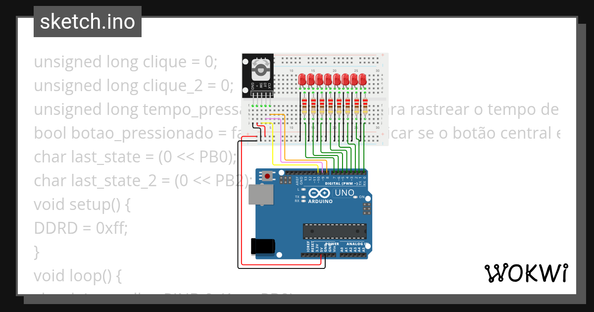 BCC4004 - Encoder leds (P2) Copy - Wokwi ESP32, STM32, Arduino Simulator