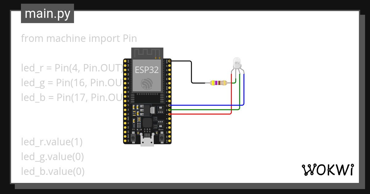 按键rgb灯 Wokwi Esp32 Stm32 Arduino Simulator 