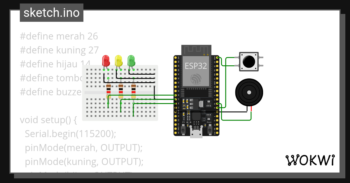 simulasi 4 - Wokwi ESP32, STM32, Arduino Simulator