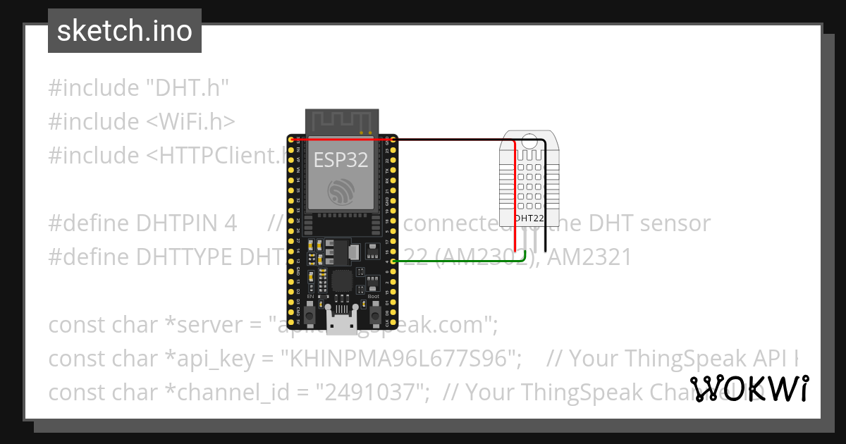 Climate monitor - Wokwi ESP32, STM32, Arduino Simulator