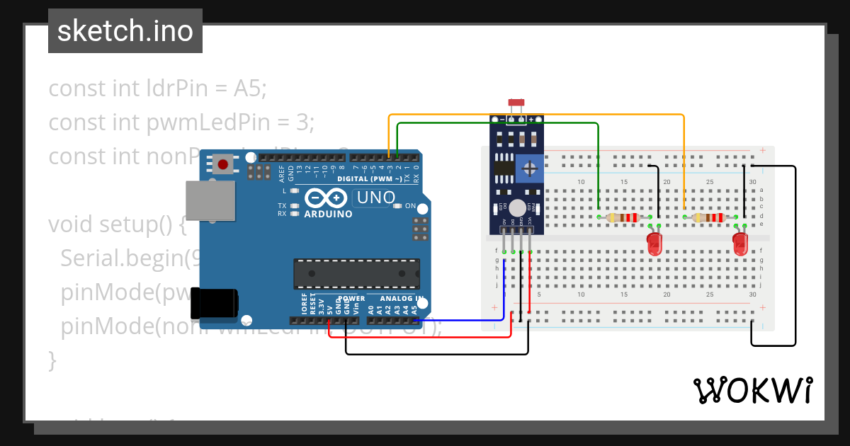 ldr_example - Wokwi ESP32, STM32, Arduino Simulator