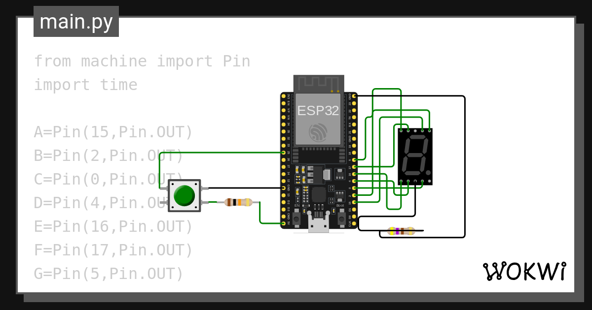 按键控制数码管 Copy 2 Wokwi Esp32 Stm32 Arduino Simulator 1122