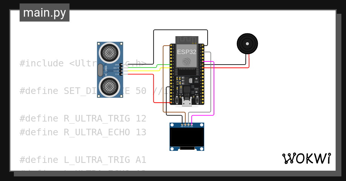 Ultrasonic Sensor Afifundone Wokwi Esp32 Stm32 Arduino Simulator
