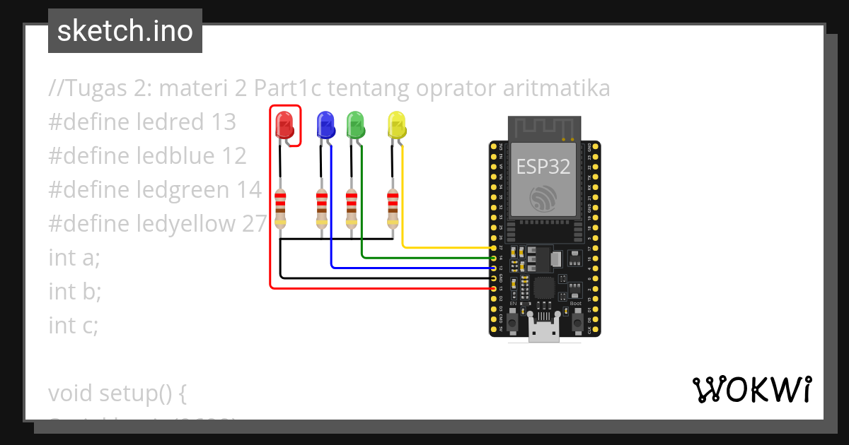 Tugas 2: tentang oprator aritmatika type data byte - Wokwi ESP32, STM32 ... Tugas 2: tentang oprator aritmatika type data byte - Wokwi ESP32, STM32 ...
