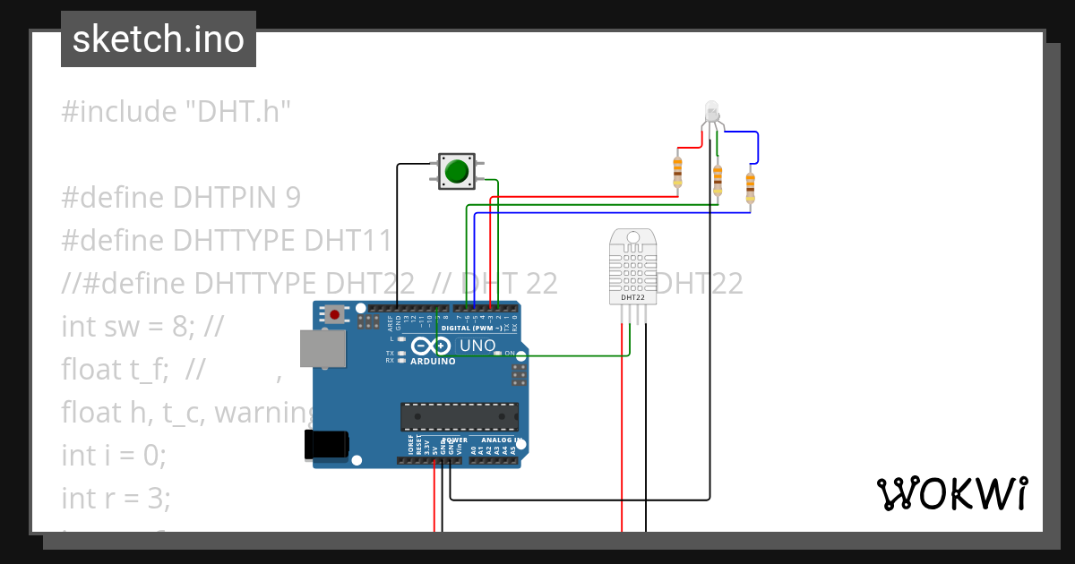 溫度感測 第二題 Wokwi Esp32 Stm32 Arduino Simulator 5122