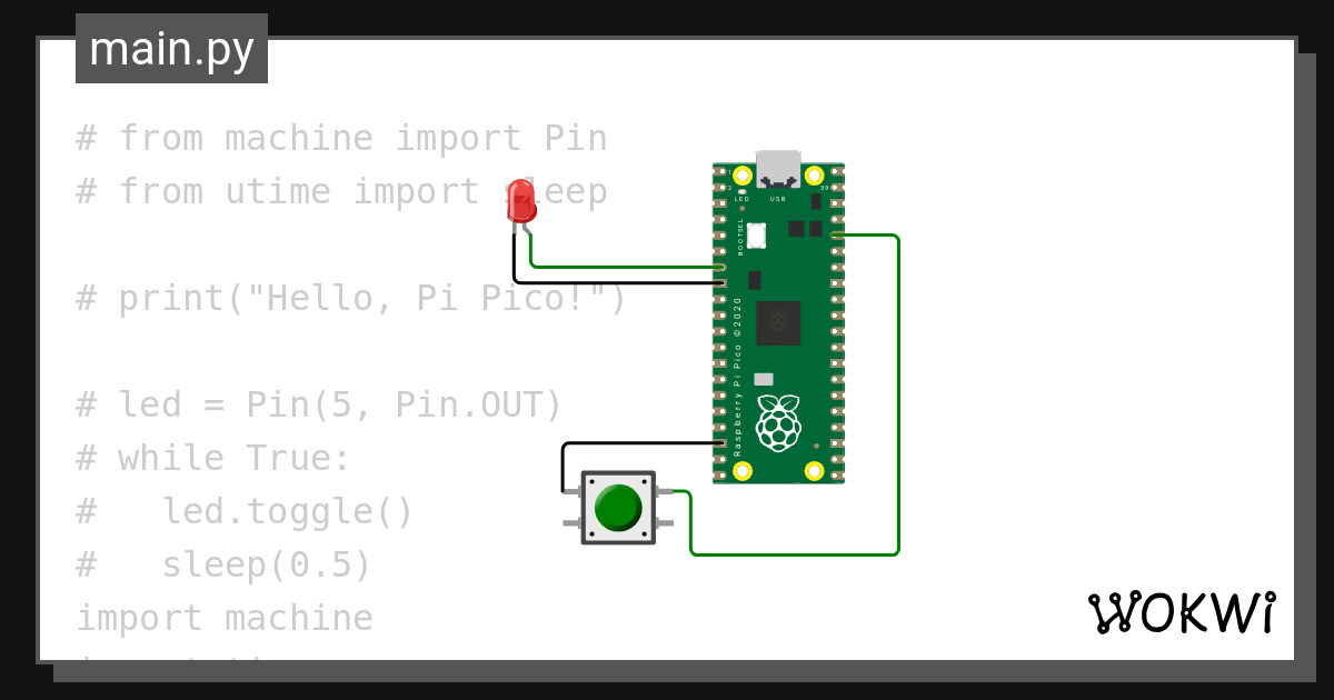 Blink With Micropython Copy Wokwi Esp32 Stm32 Arduino Simulator 8613