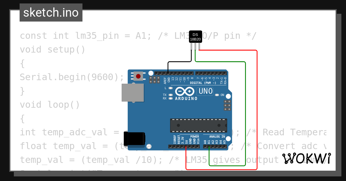 Temp Sen 1 Wokwi Esp32 Stm32 Arduino Simulator