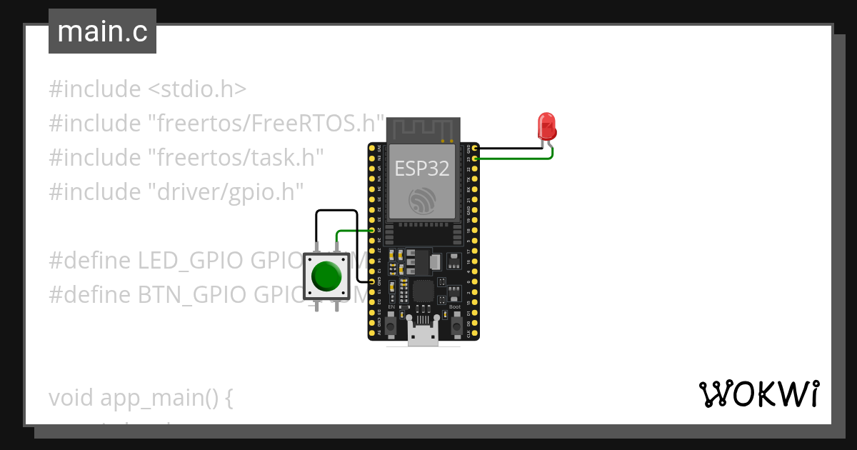 idf_btn_blinky - Wokwi ESP32, STM32, Arduino Simulator