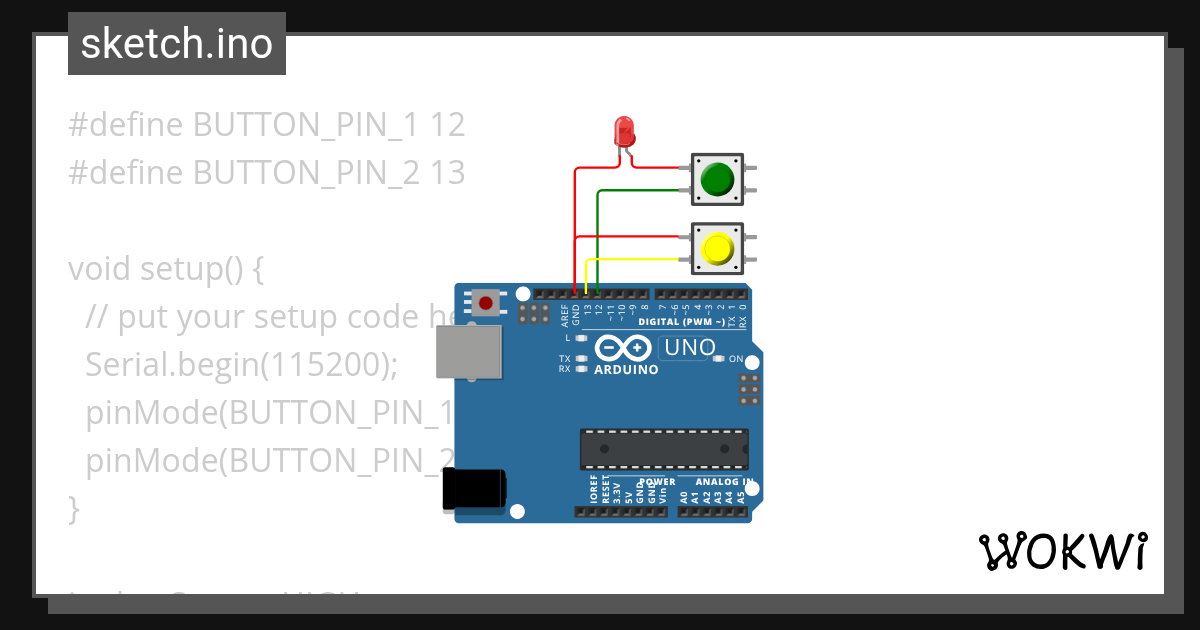 Push Button - Wokwi ESP32, STM32, Arduino Simulator