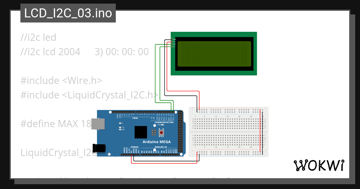 LCD_I2C_03 - Wokwi ESP32, STM32, Arduino Simulator