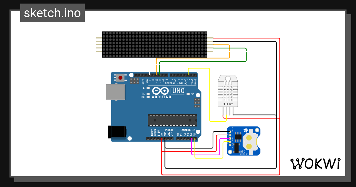 Digital Clock Wokwi Esp32 Stm32 Arduino Simulator 3228