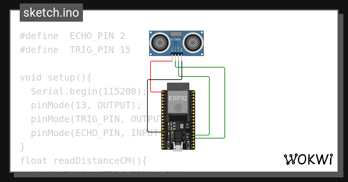 Ultrasonic Elma 1203210122 Wokwi Esp32 Stm32 Arduino Simulator 4435