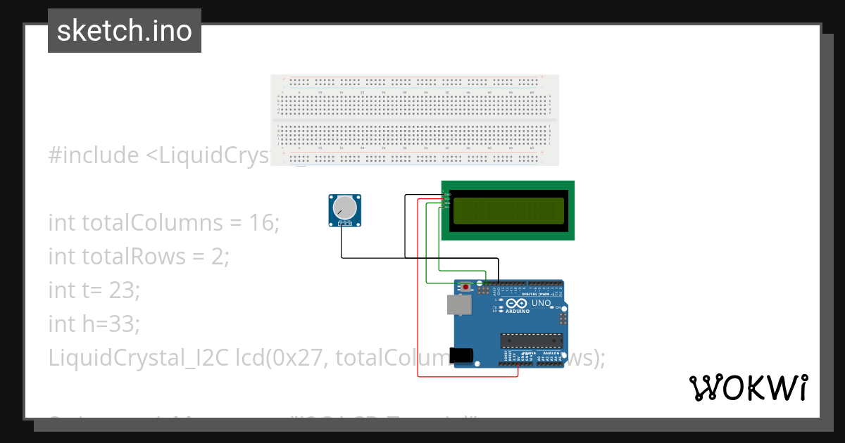 i2c LCD SCROLLING - Wokwi ESP32, STM32, Arduino Simulator i2c LCD SCROLLING - Wokwi ESP32, STM32, Arduino Simulator