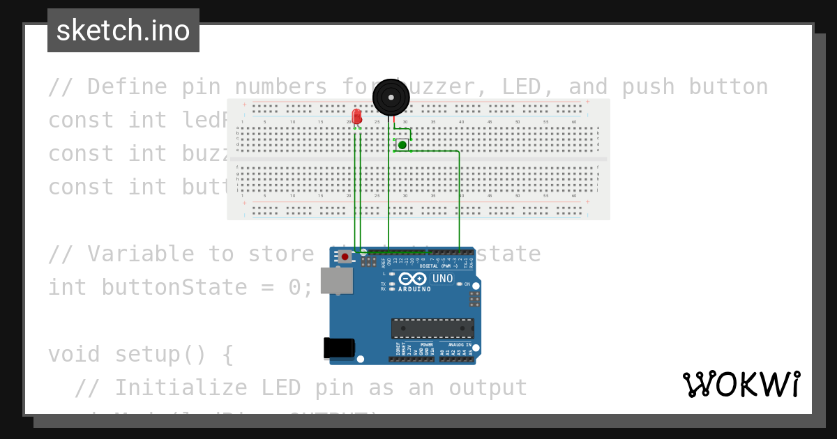 Buzzer And Led Wokwi Esp32 Stm32 Arduino Simulator 0930