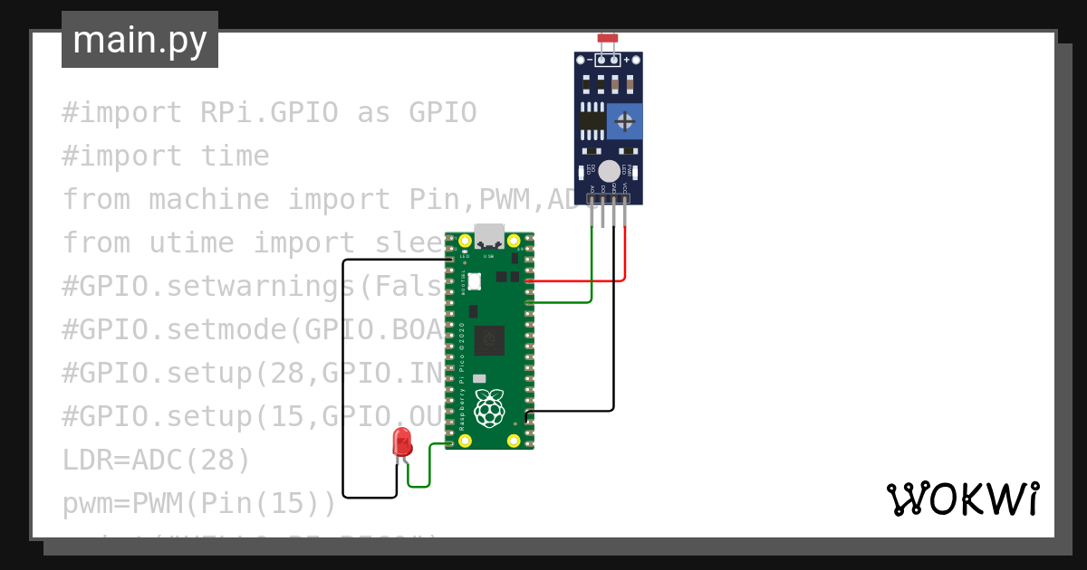 Ldr Wokwi Esp32 Stm32 Arduino Simulator 2716