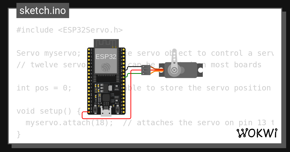 P16servo Motor Wokwi Esp32 Stm32 Arduino Simulator 