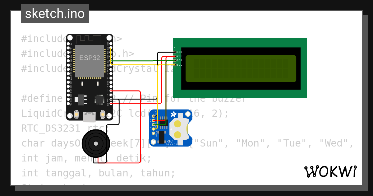Clock Alarm Rizal Wokwi Esp32 Stm32 Arduino Simulator 