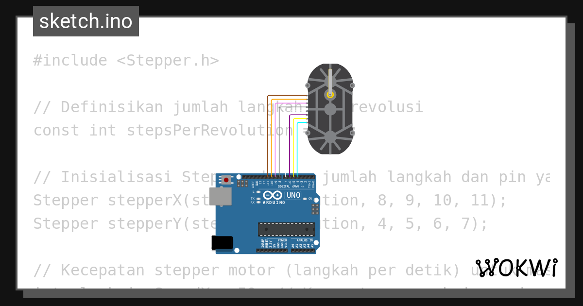 Biaxial Steppermotor Myskill Wokwi Esp32 Stm32 Arduino Simulator