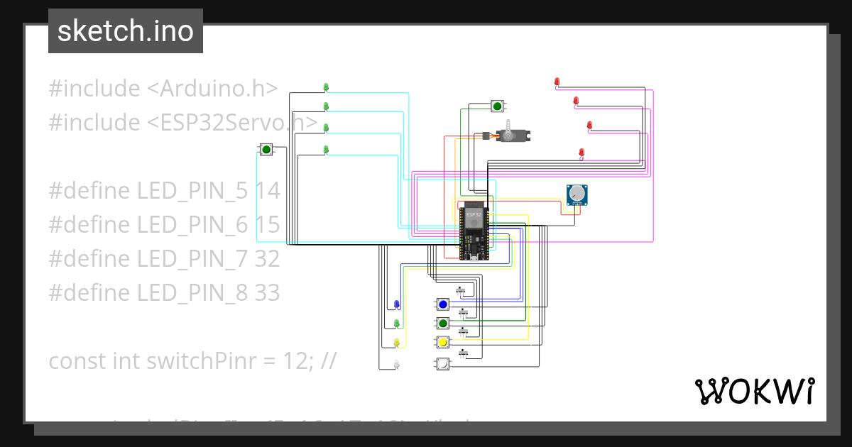 servo V.7 Random - Wokwi ESP32, STM32, Arduino Simulator