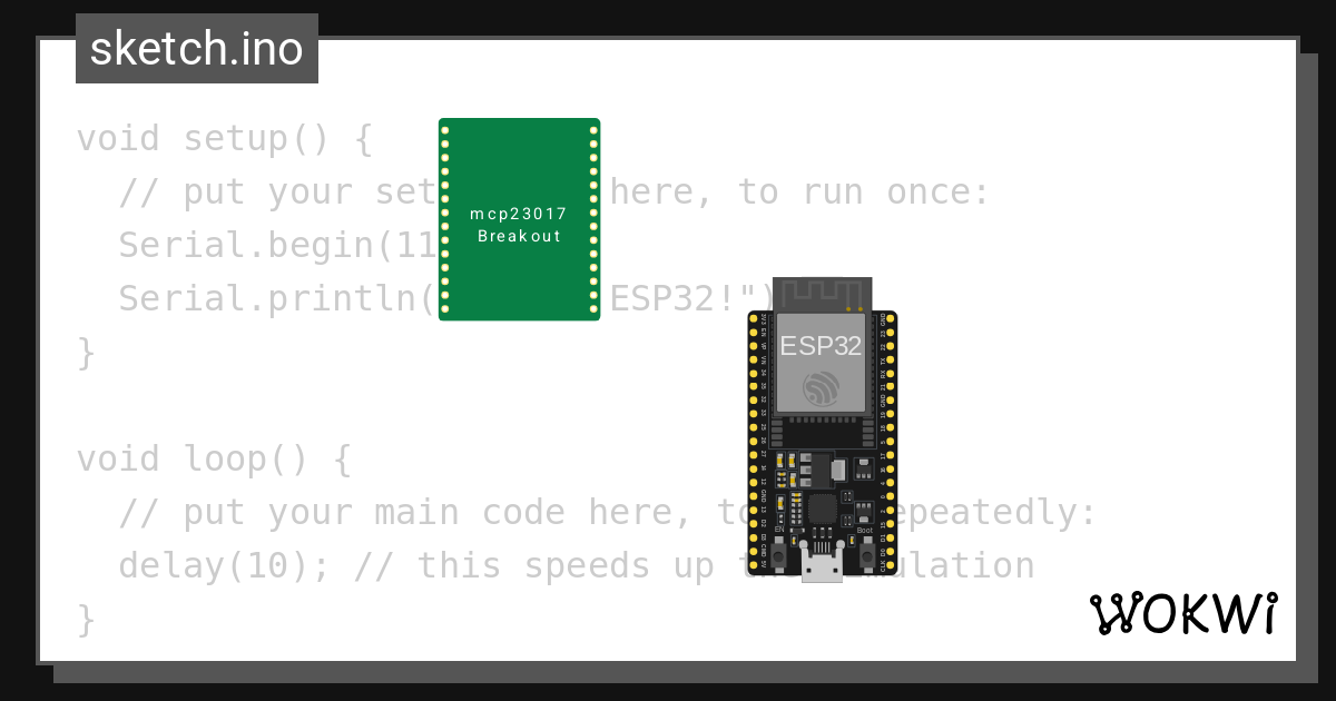 Mcp23017 Wokwi Esp32 Stm32 Arduino Simulator