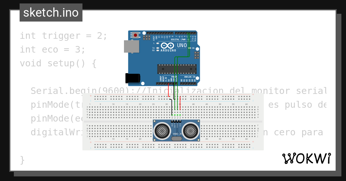 Distancia Wokwi Esp32 Stm32 Arduino Simulator 