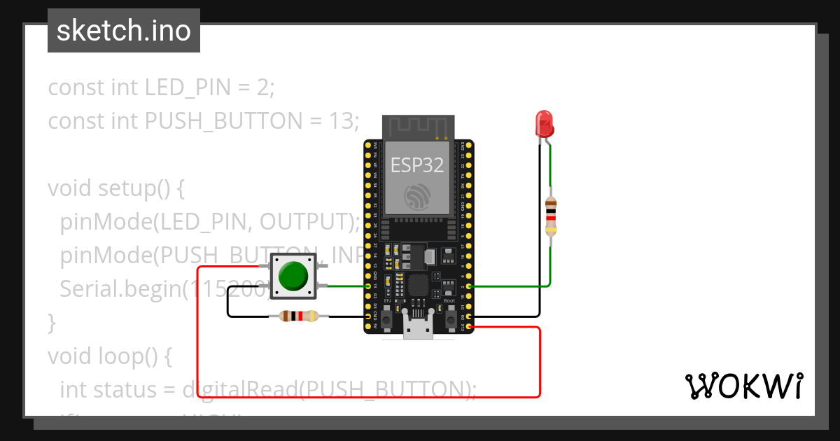 praktek 1 - Wokwi ESP32, STM32, Arduino Simulator