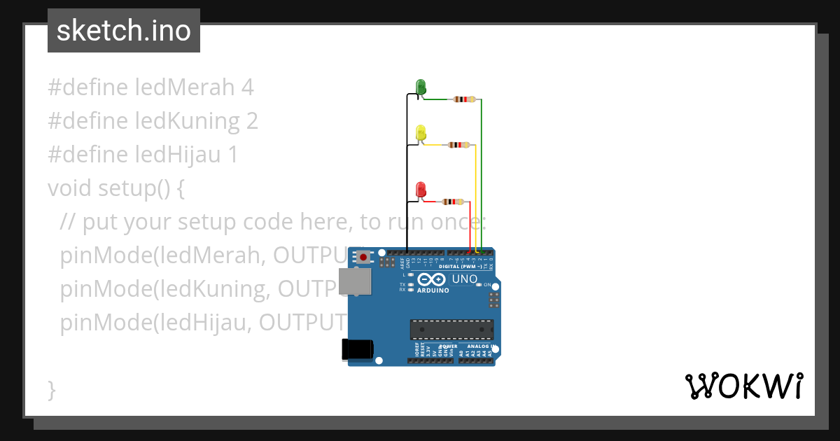 Projek LED 3 - Wokwi ESP32, STM32, Arduino Simulator