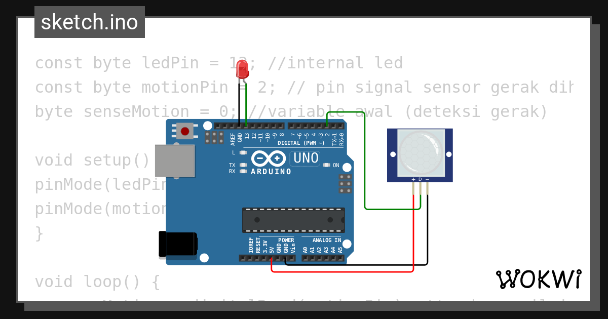 Wokwi Sensor Gerak Wokwi Esp32 Stm32 Arduino Simulator