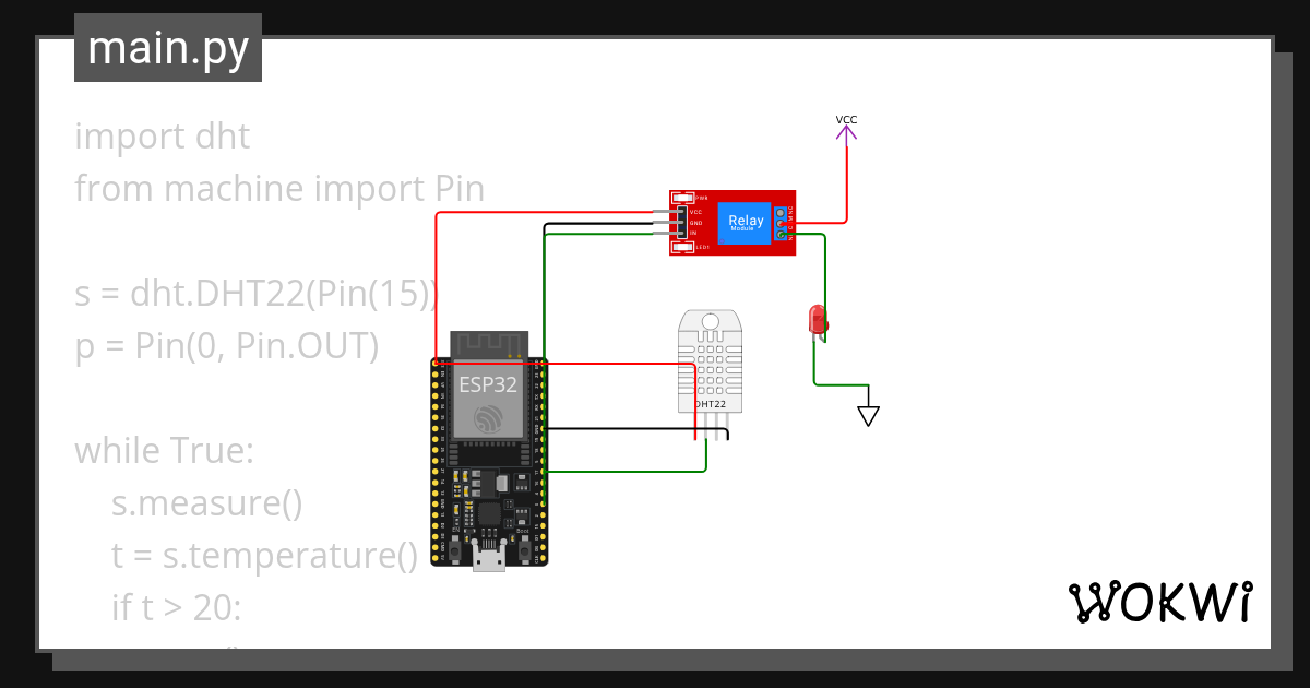 校园农场 温度控制 Wokwi Esp32 Stm32 Arduino Simulator