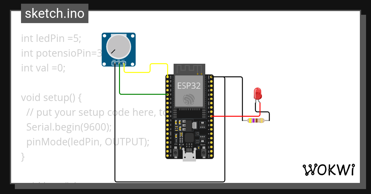 led potensiometer - Wokwi ESP32, STM32, Arduino Simulator led potensiometer - Wokwi ESP32, STM32, Arduino Simulator