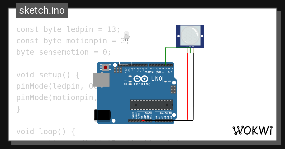 Sensor Gerak Wokwi Esp32 Stm32 Arduino Simulator 6828