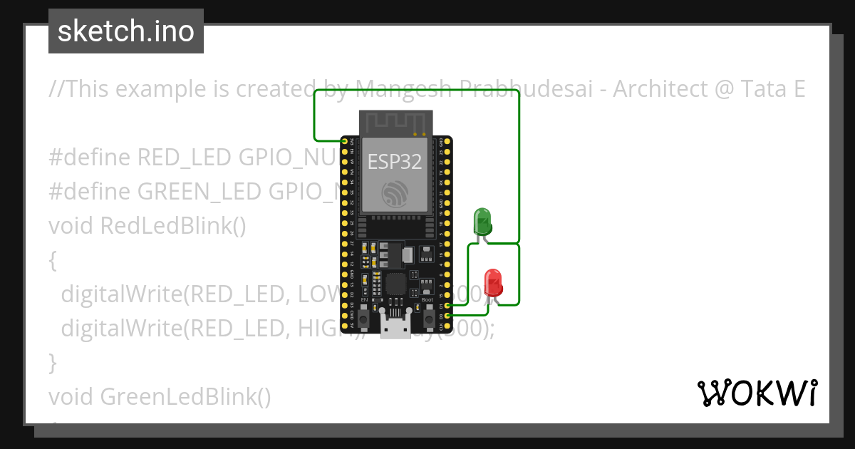 Super Loop Blink Example Wokwi Esp32 Stm32 Arduino Simulator 3402