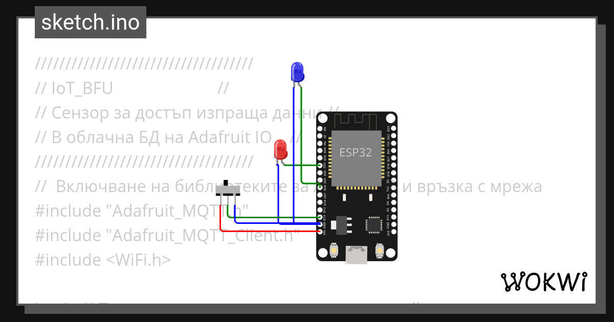 Upr. 2 TWO D - Wokwi ESP32, STM32, Arduino Simulator