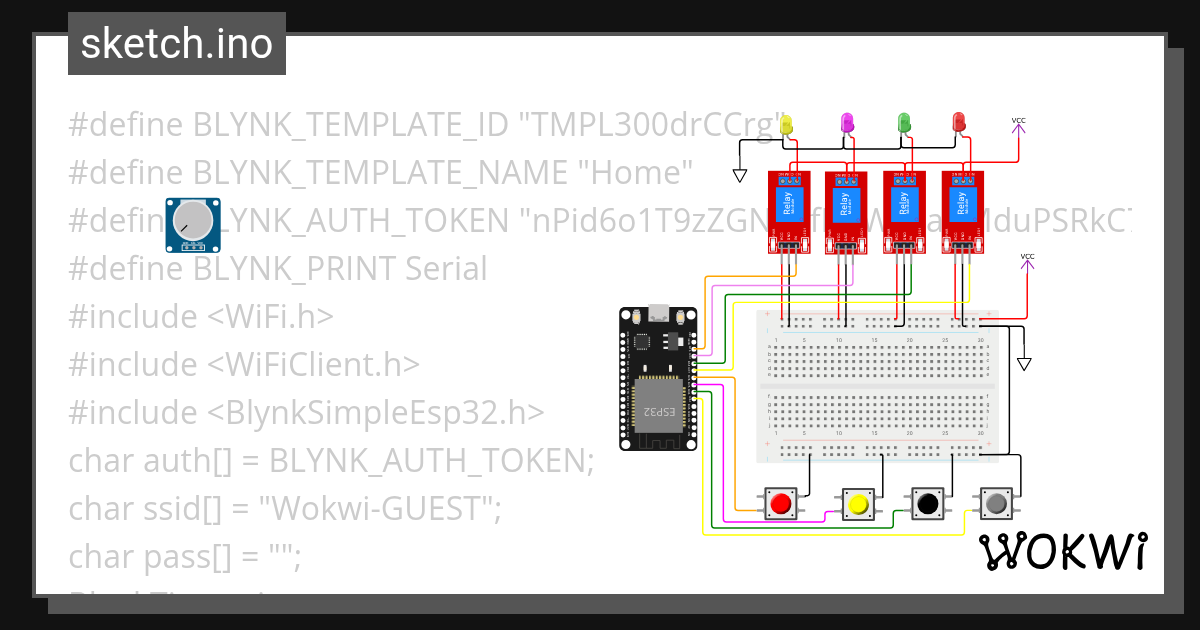 Blynk_SWitch and light - Wokwi ESP32, STM32, Arduino Simulator
