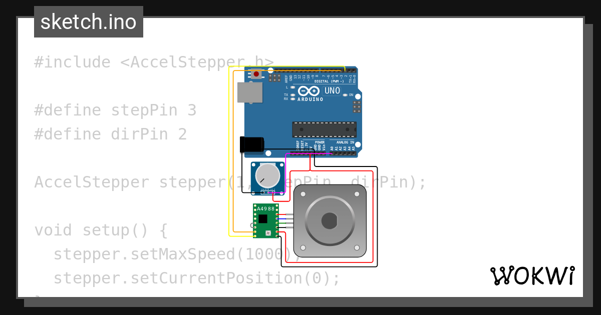 Stepper Accel Wokwi Esp32 Stm32 Arduino Simulator