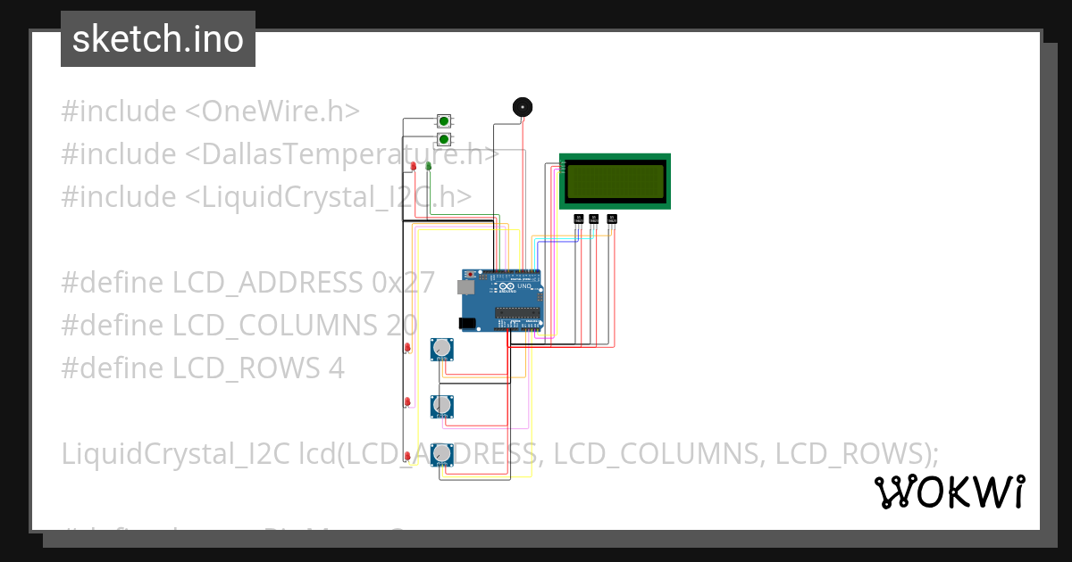 Acces,3 MENU, 2 alert, diody 1 przycisk od roznych - Wokwi ESP32, STM32, Arduino Simulator