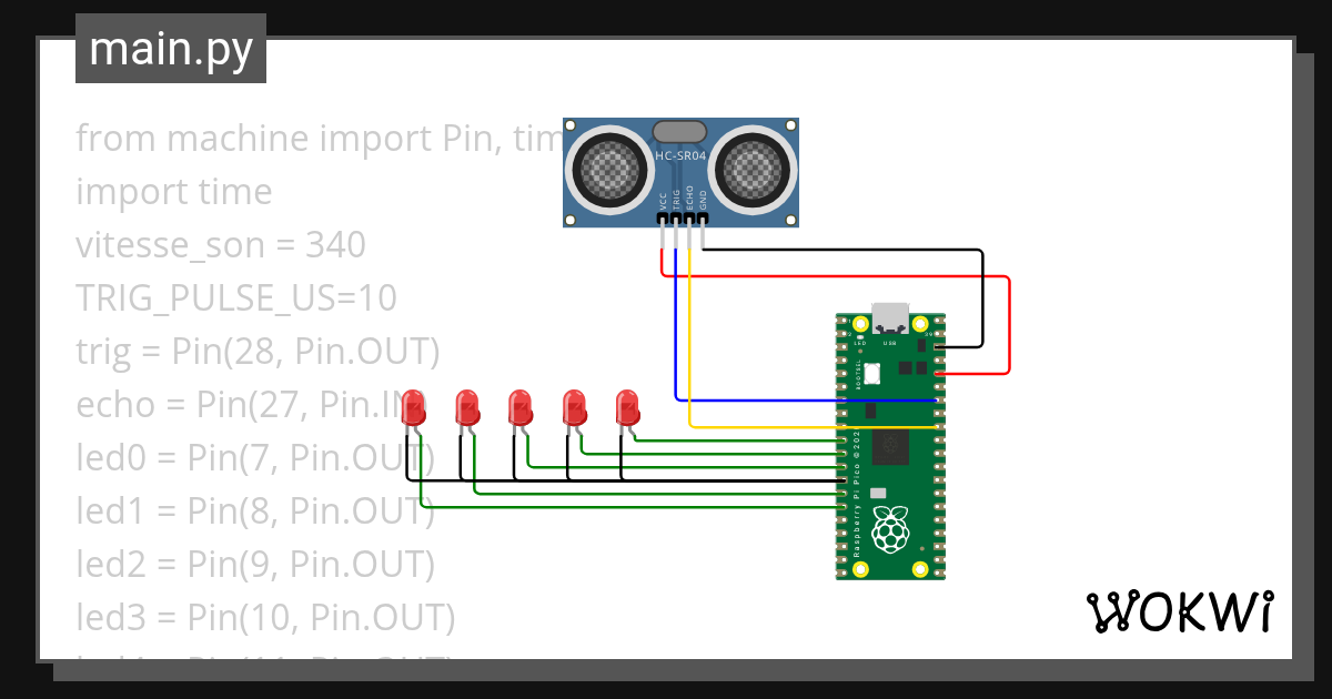 Ultrasons Wokwi Esp32 Stm32 Arduino Simulator 