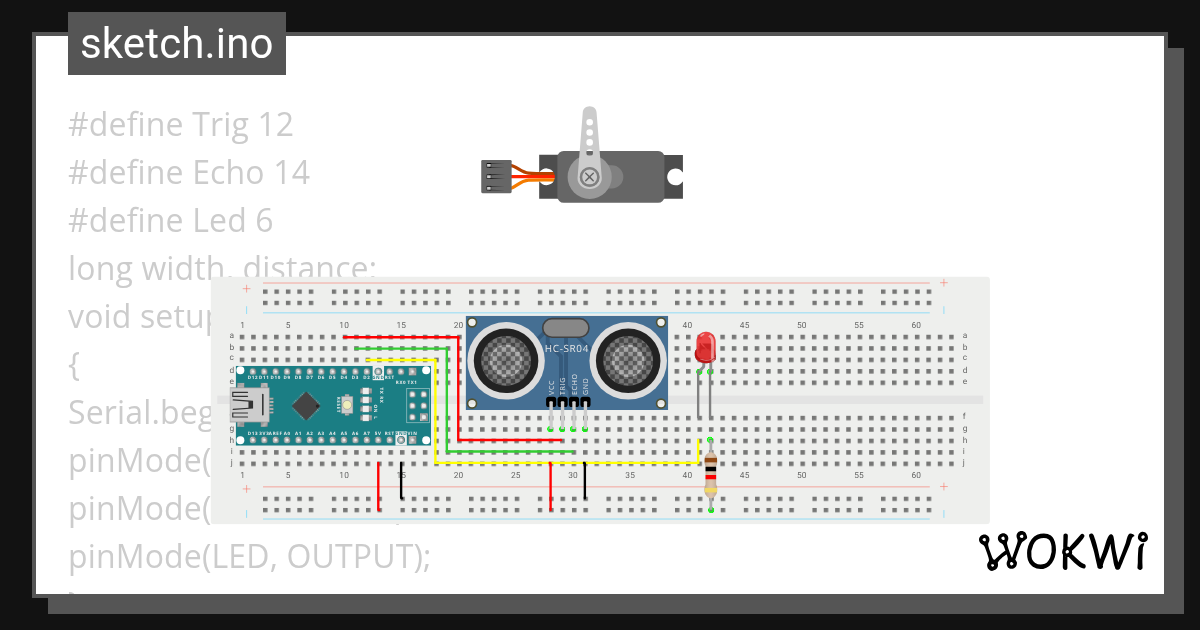 חיישני מרחק Wokwi Esp32 Stm32 Arduino Simulator